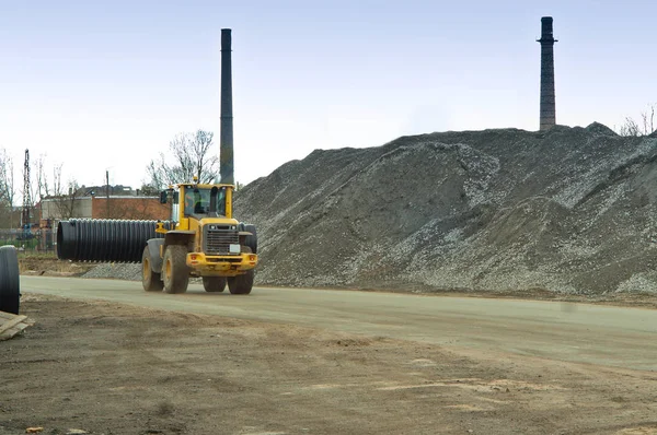 Pipe, loader, forklift, bulldozer, heavy, work, diameter, large Stock ...