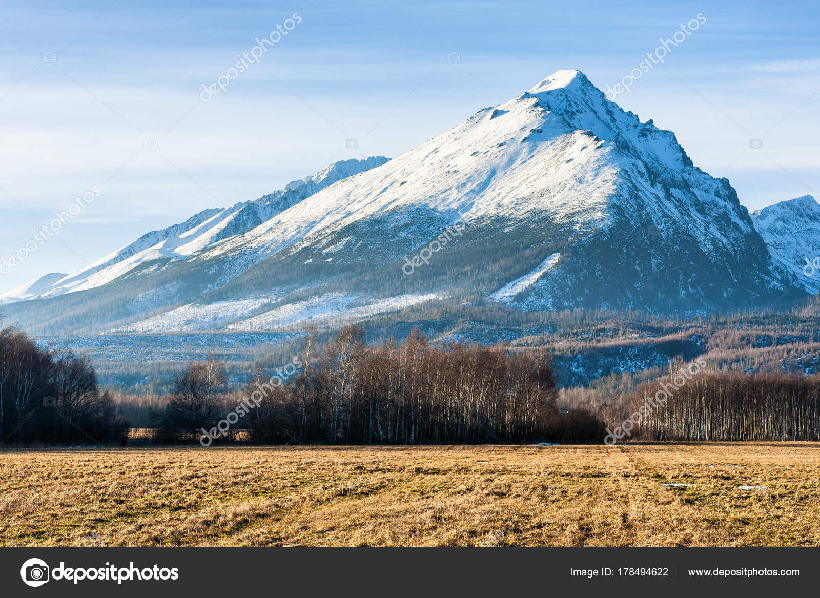 Peak called Slavkovsky stit in High Tatras mountains, Slovakia — Stock ...