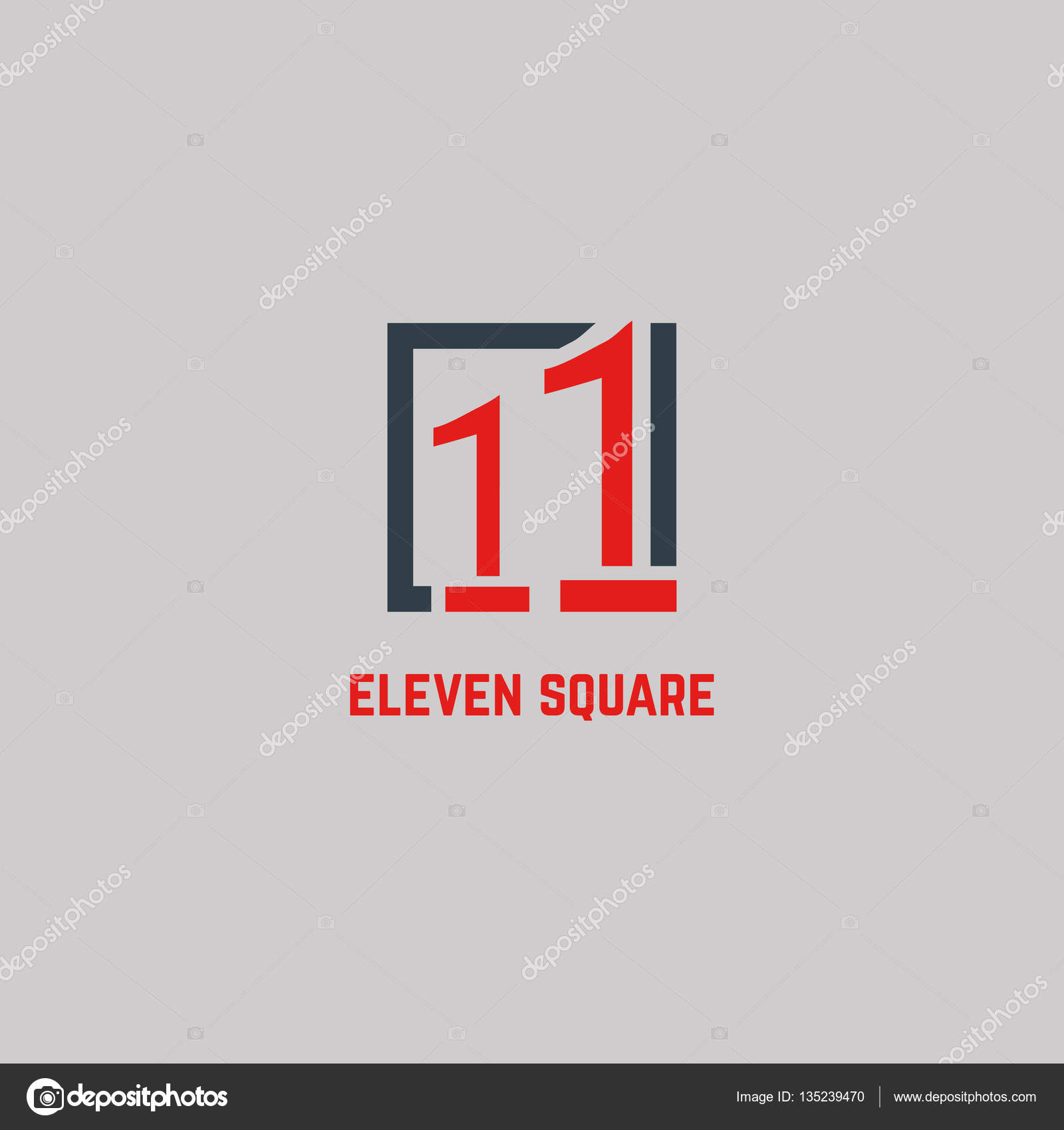 Logo with inscription eleven square Stock Vector Image by ©deepzdzyn ...