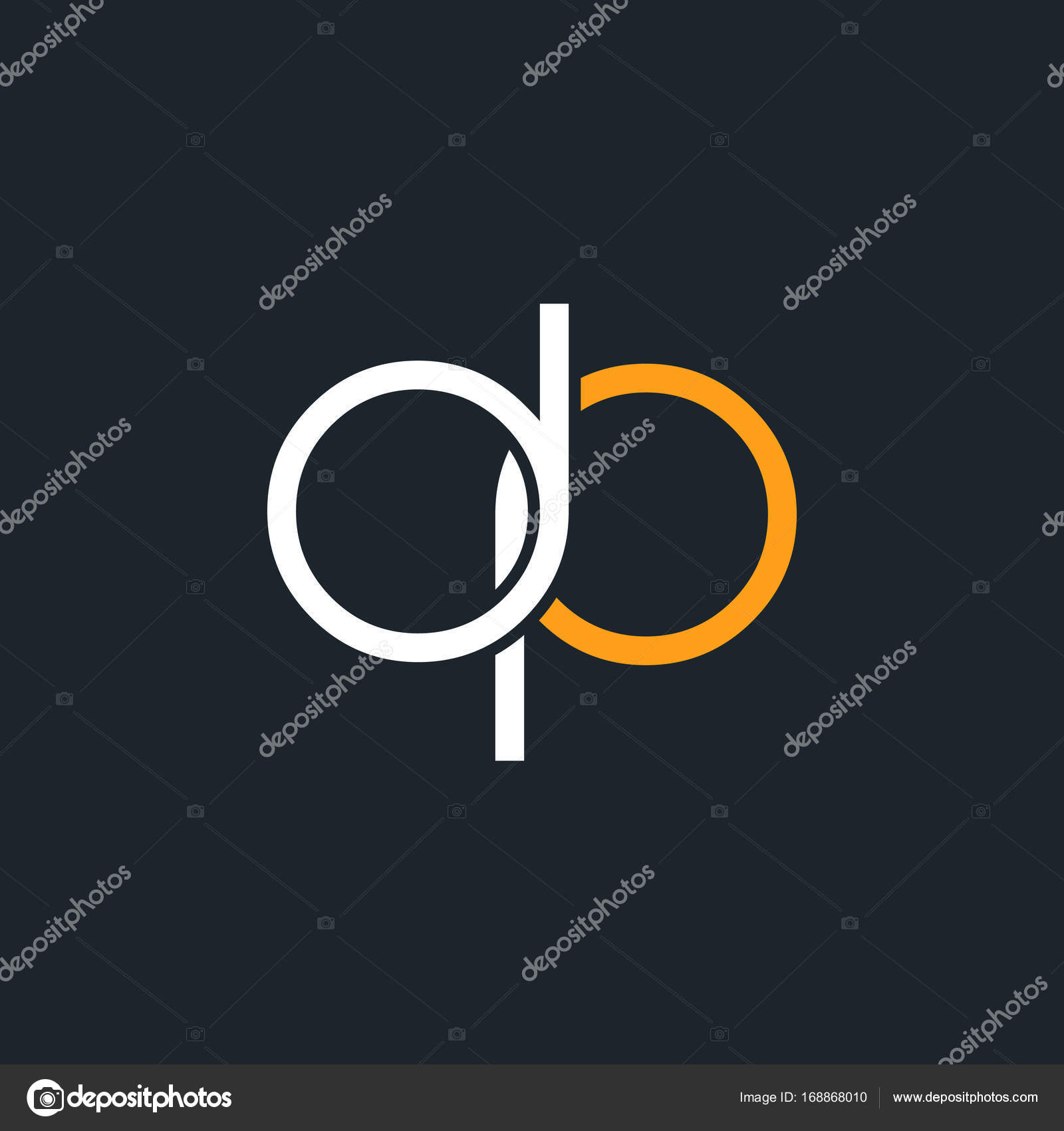 Round digit letter Dp Stock Vector Image by ©deepzdzyn #168868010