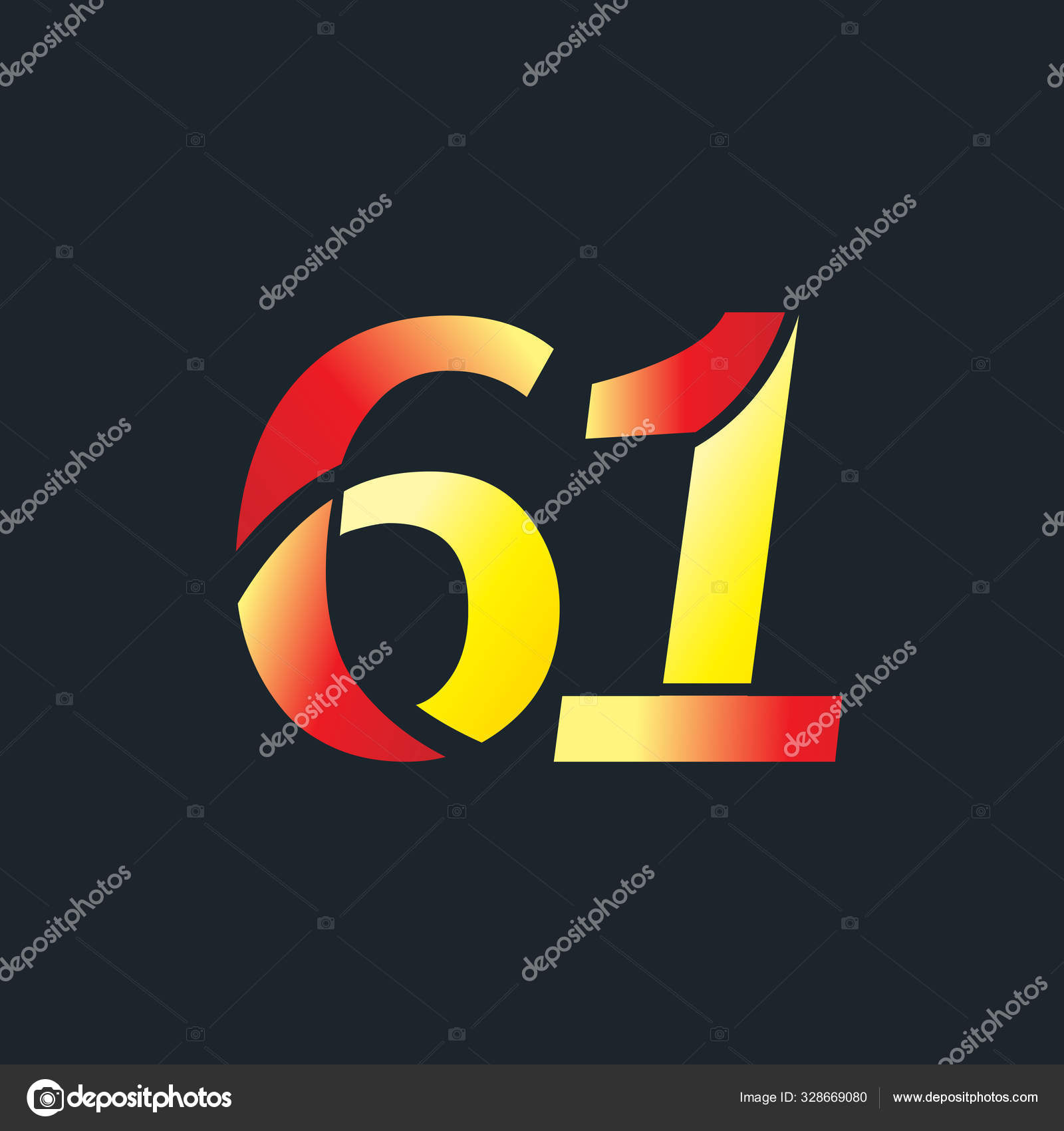 Number Double Color Letter Logo Template Stock Vector by ©deepzdzyn ...