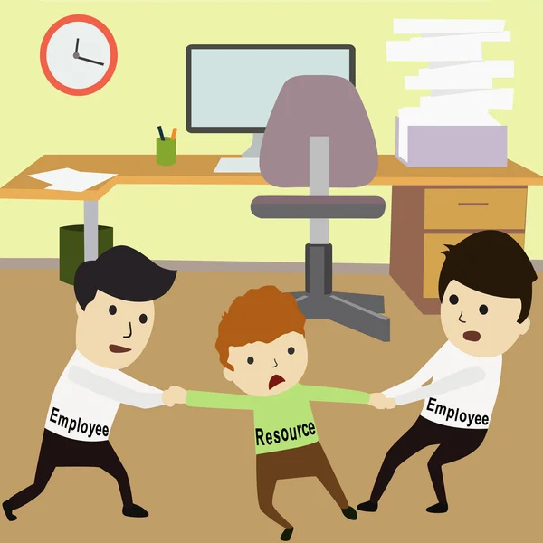 Cartoon super busy man and father multitask doing many works Stock ...