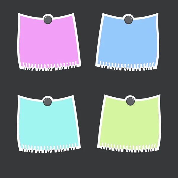 Set of sticky notes with flat and pastel color design Stock Vector ...