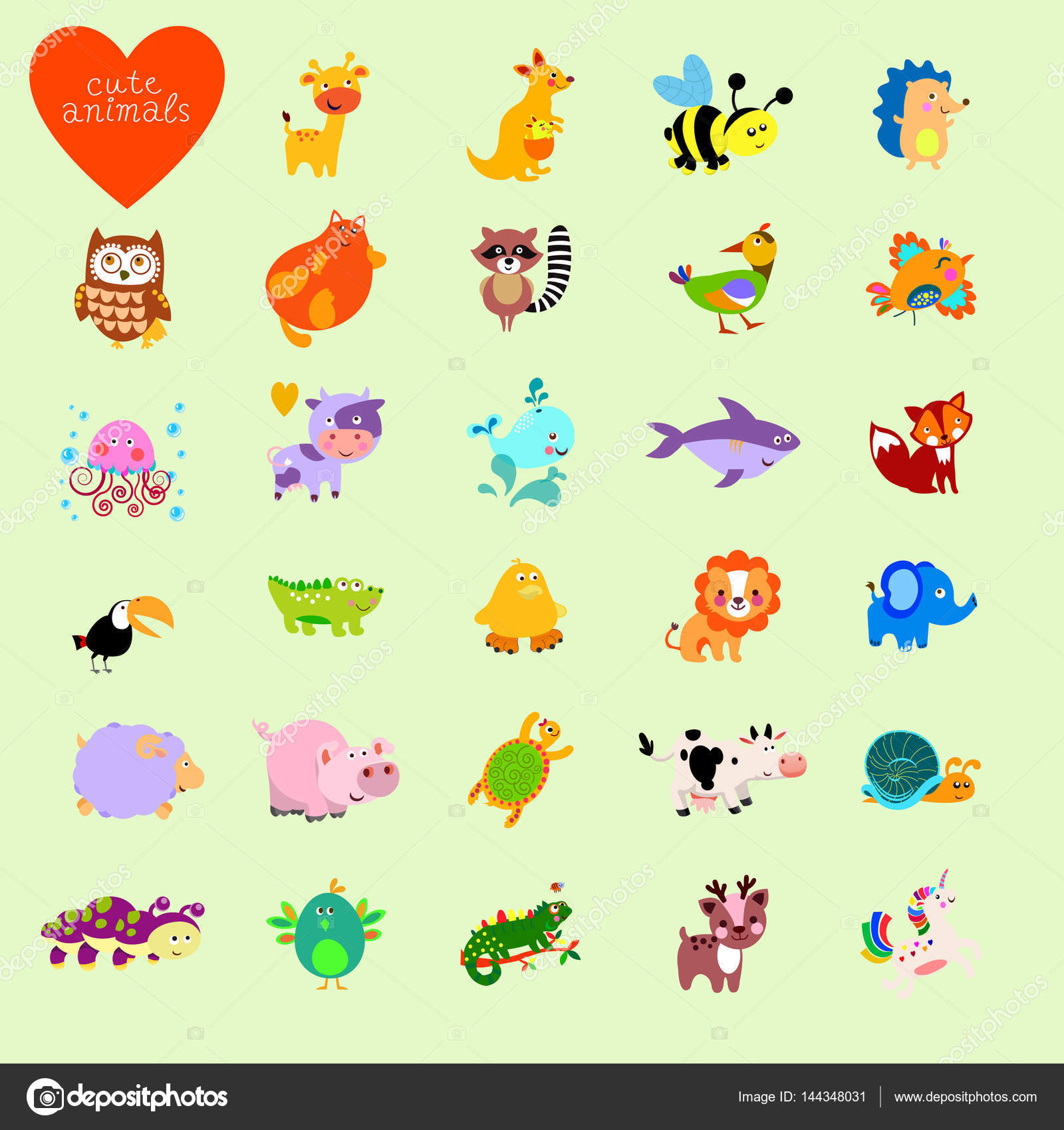 Small Cartoon Animals