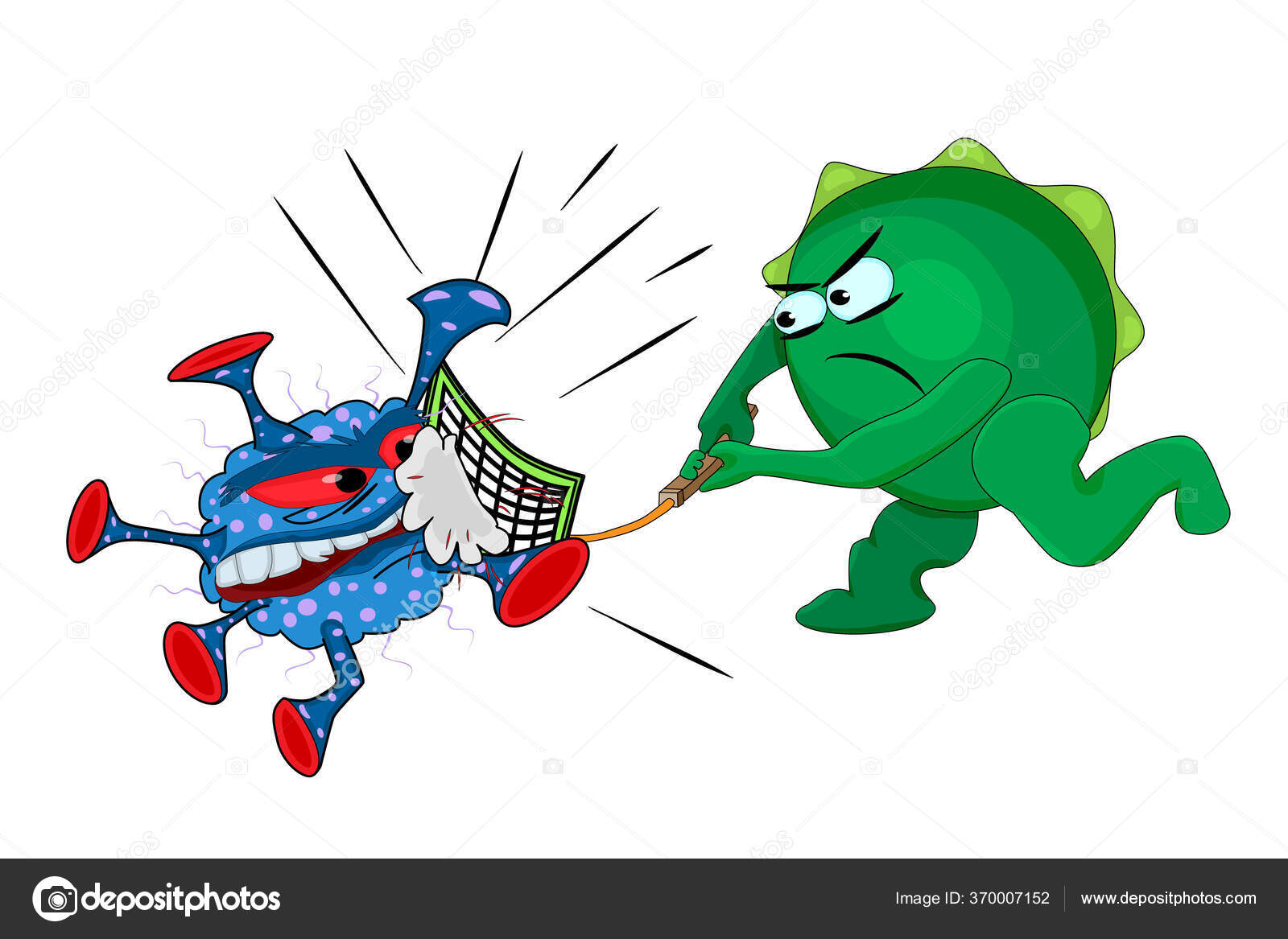 Immunity Fights Virus Isolated White Background Coronavirus Health Care ...