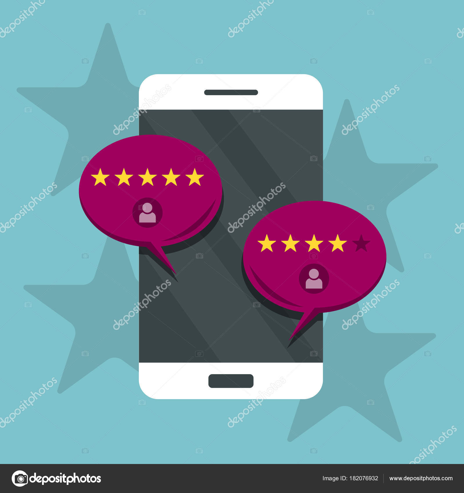 Concept Feedback Testimonials Messages Notifications Speech Bubbles ...