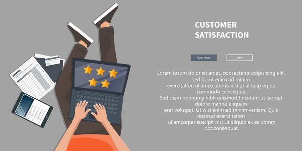 Rating on customer service illustration. Website rating feedback and ...