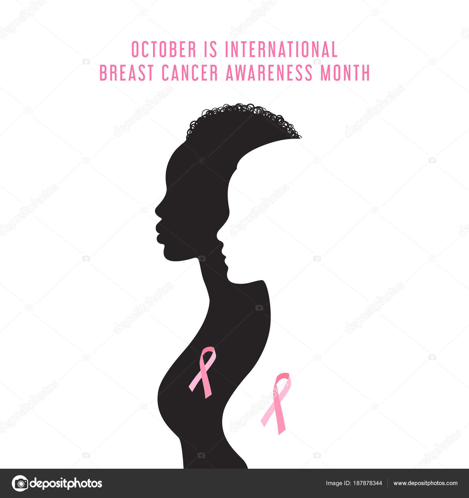 Breast Cancer Awareness Month Card — Stock Vector © Mirrima 187878344
