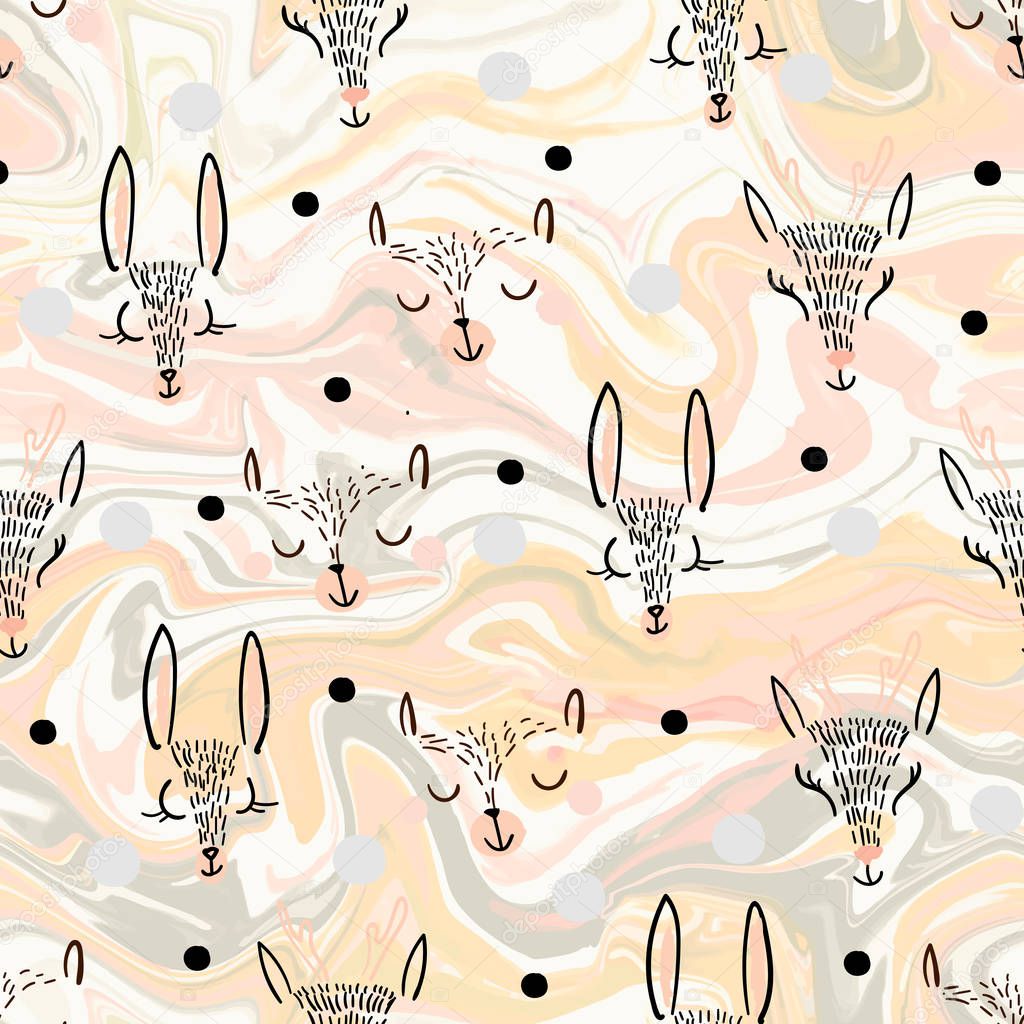 Cute cartoon animals seamless pattern Stock Vector Image by ©larissa-s ...