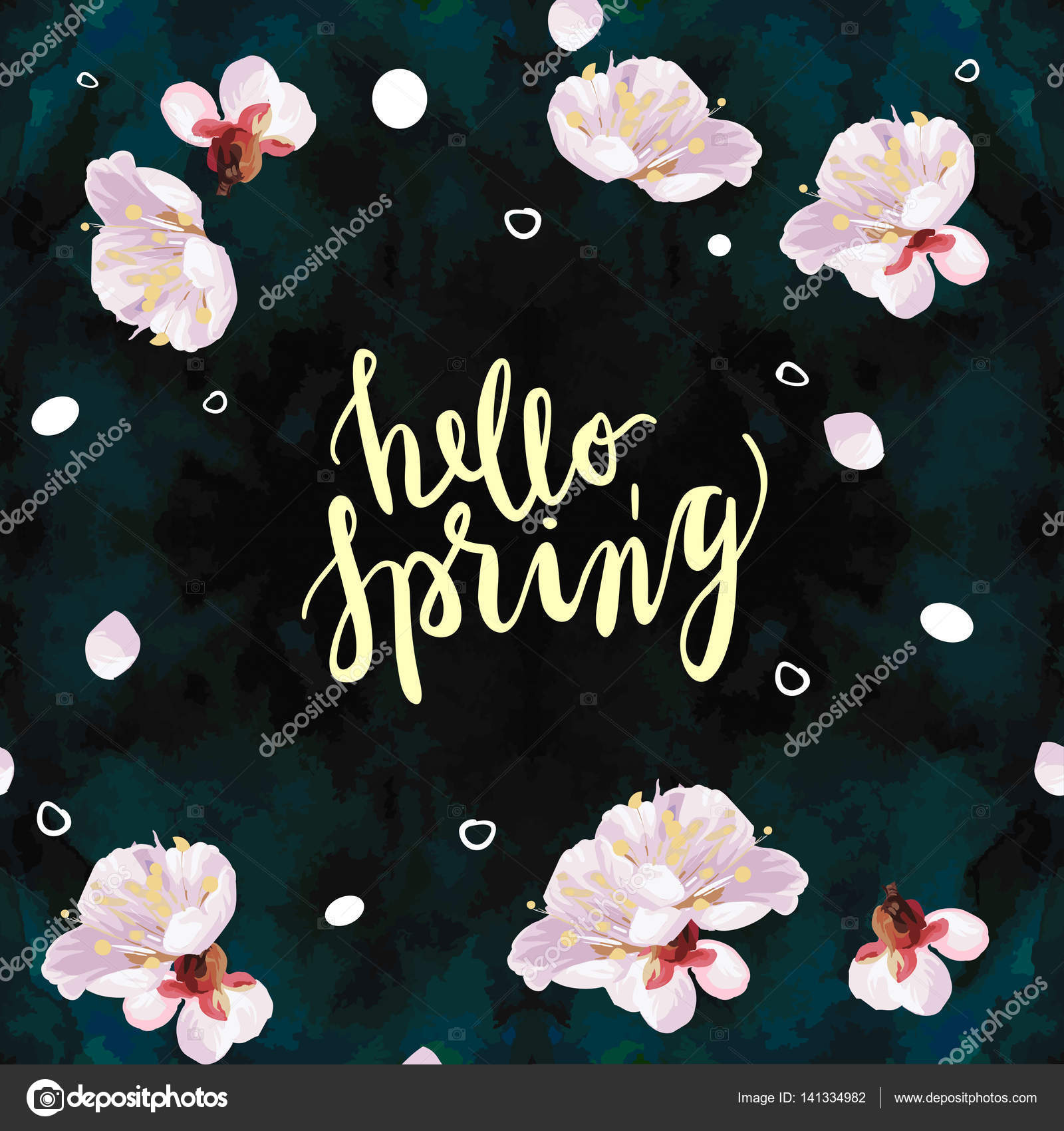 "Hello spring" hand written lettering Stock Vector Image by ©larissa-s ...