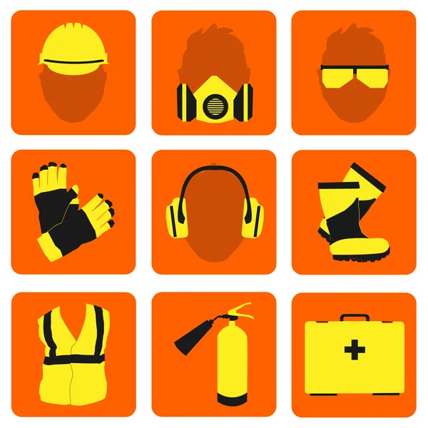 Occupational Safety and Health icons and signs set Stock Vector Image ...