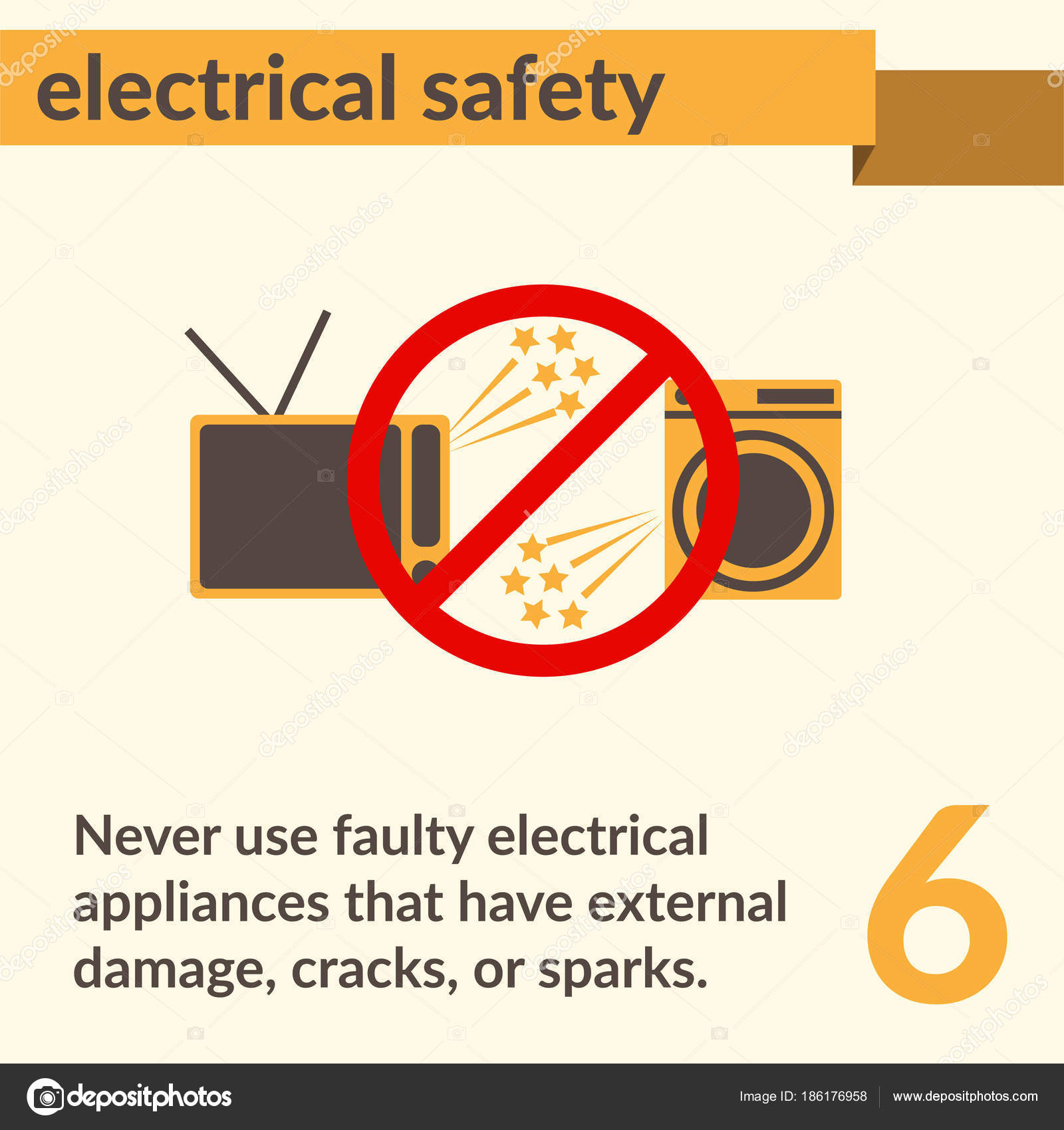 Electrical Safety simple vector art poster — Stock Vector © solovevalex ...