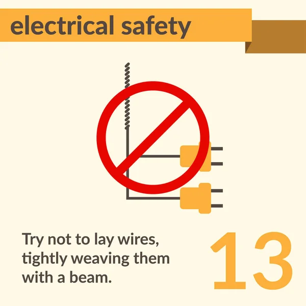 Electrical Safety simple vector art poster — Stock Vector © solovevalex ...