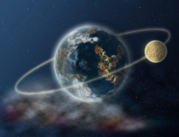 Earth and moon - Stock Image - Everypixel