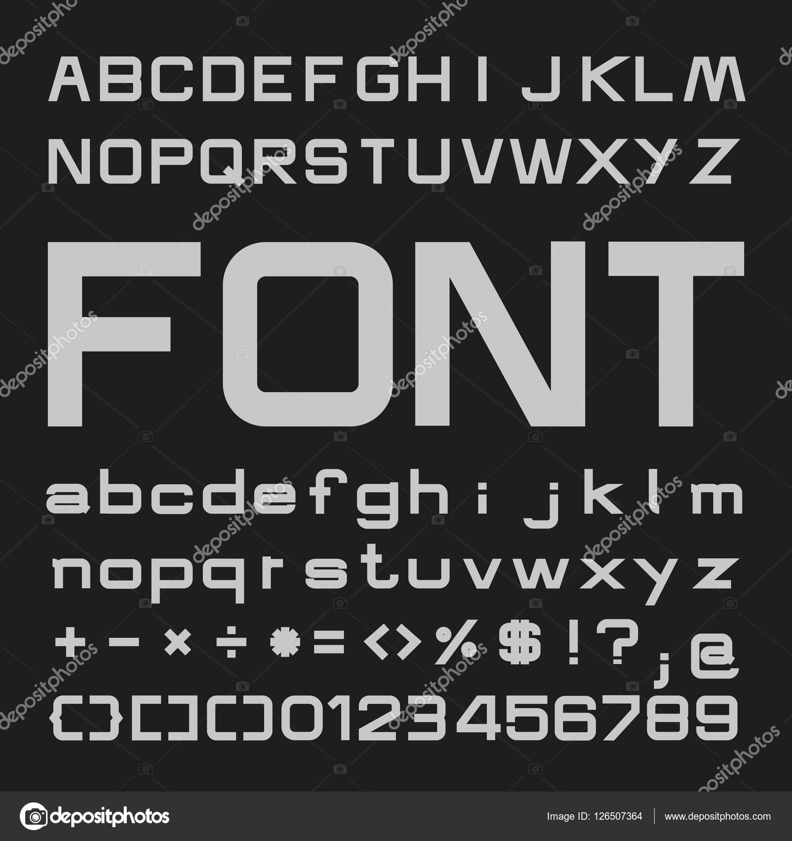 Bold Fonts Alphabet