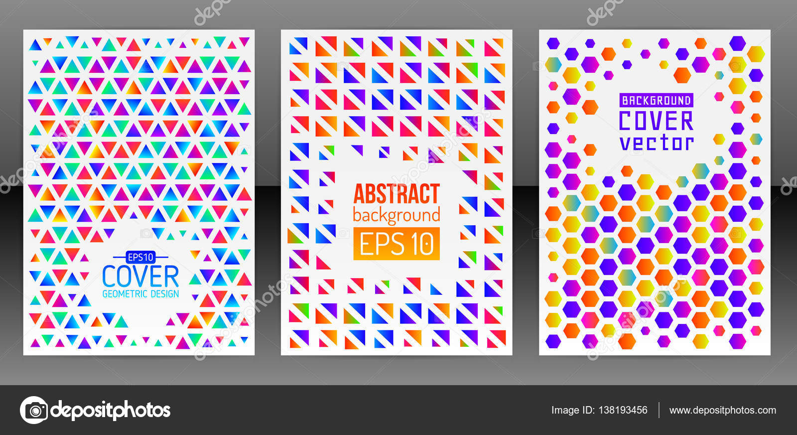 Geometric shapes brochure template layout Stock Vector Image by ...