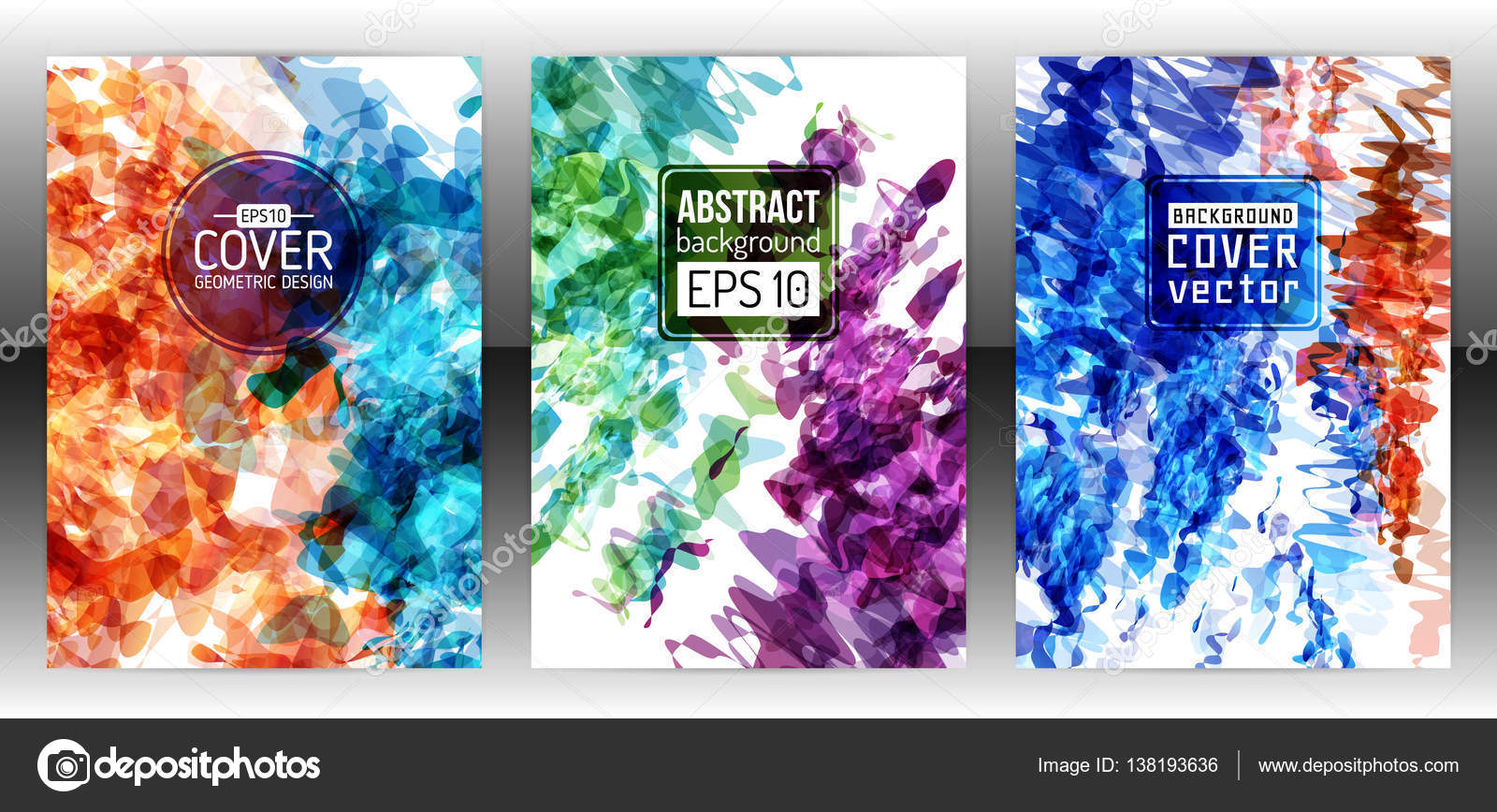Set of splash paint layout templates for flyer. Stock Vector Image by ...