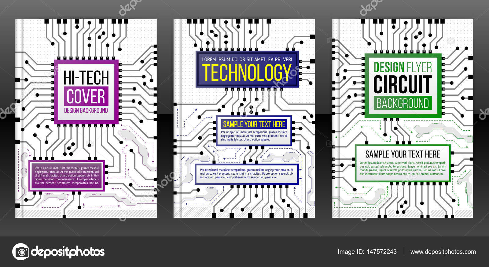 Circuit board background for brochure cover — Stock Vector © arthead ...