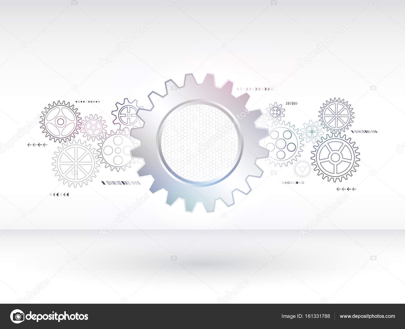 Abstract mechanical background with gear and technology elements. Stock ...