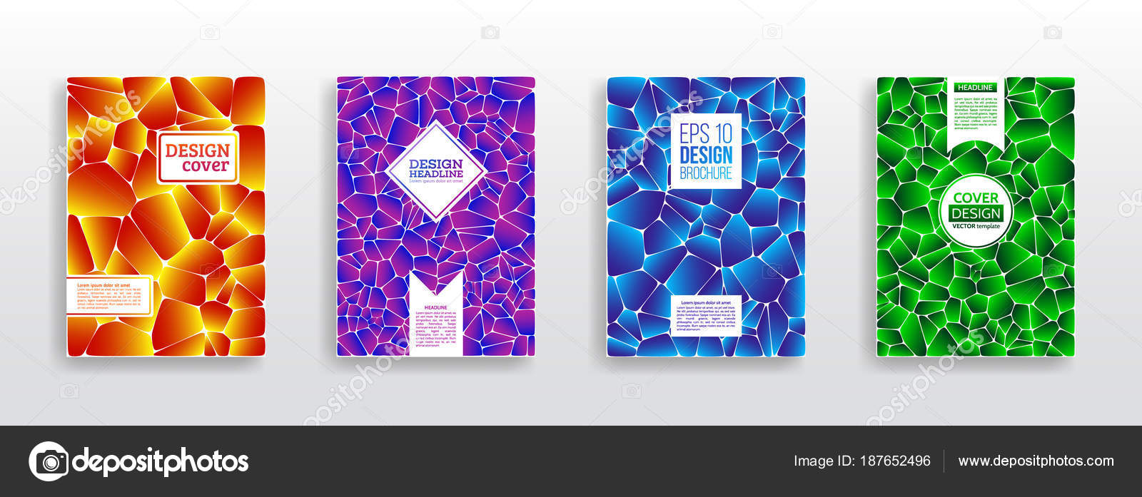 Geometric shapes brochure template layout. Stock Vector Image by ...