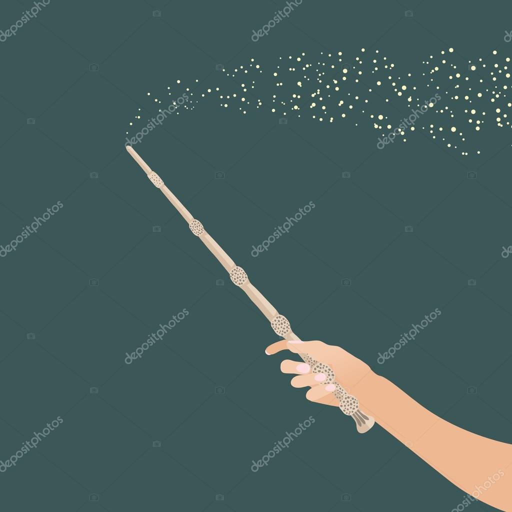 Magic wandin hand for witches and wizards vintage sticks witchcraft ...