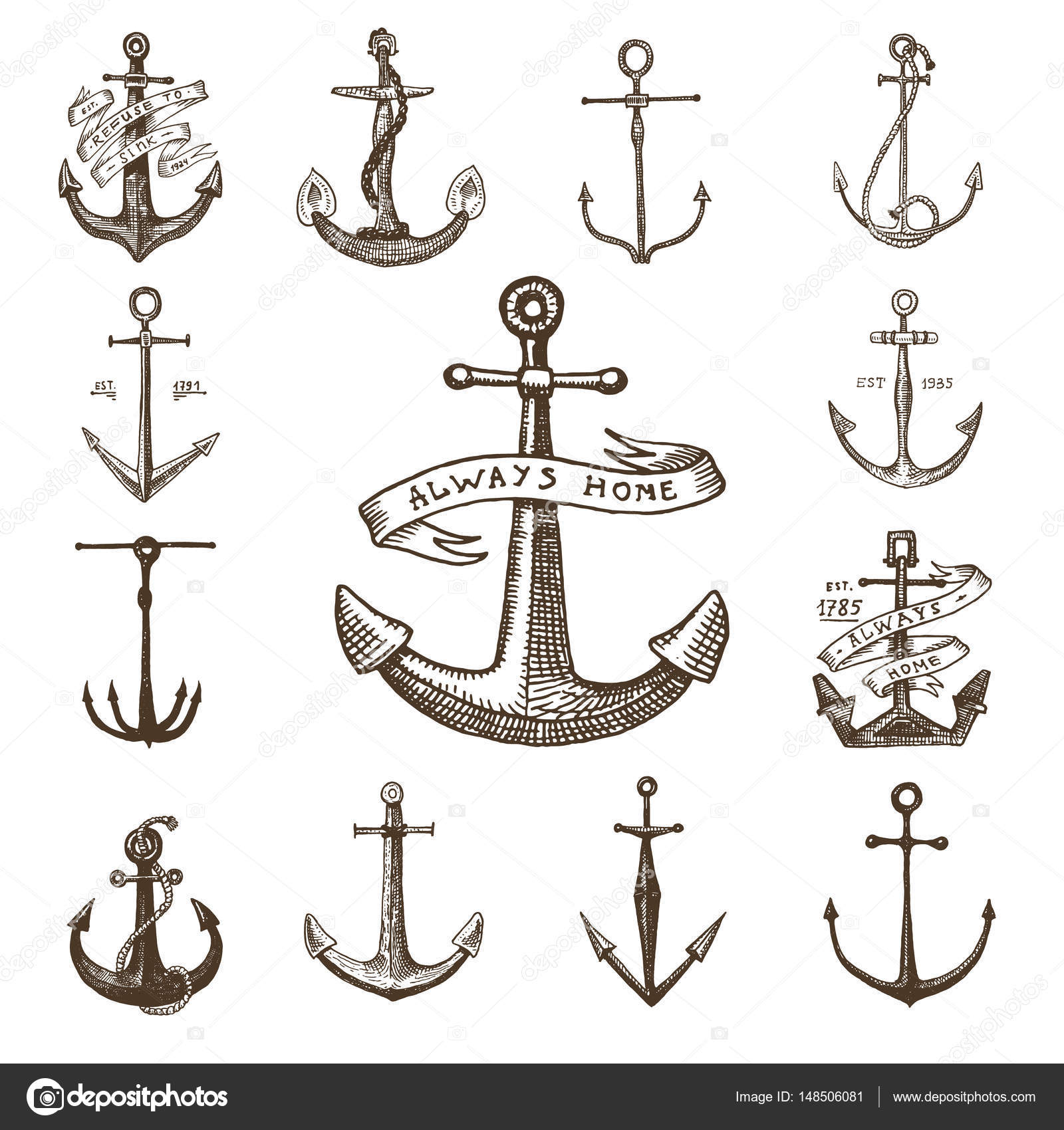 Nautical Trident Tattoo