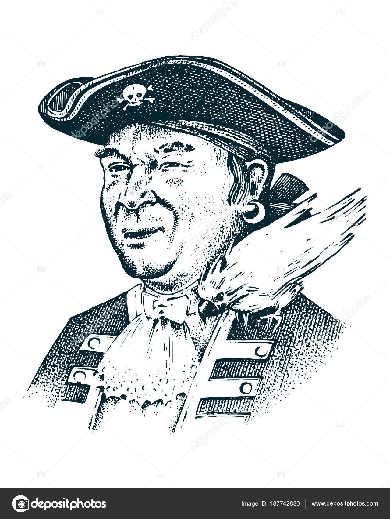 Pirate Captain Hat Drawing