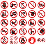 Set of Signs for Different Prohibited Activities Stock Vector Image by ...