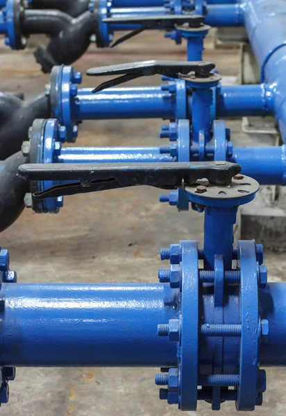 pipes valve connection blue - Stock Image - Everypixel