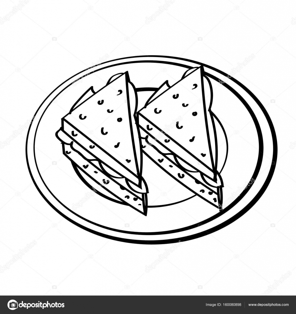 Simple Sandwich Drawing