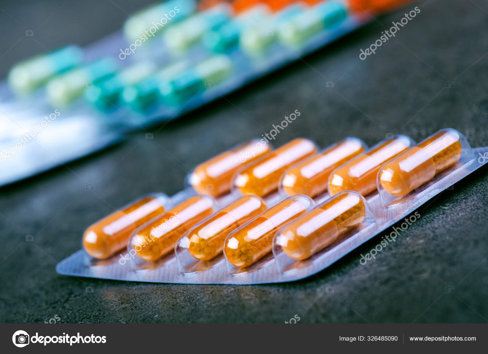 Pack Tablets Isolated White Background Reflection Pills Glass Medicines ...