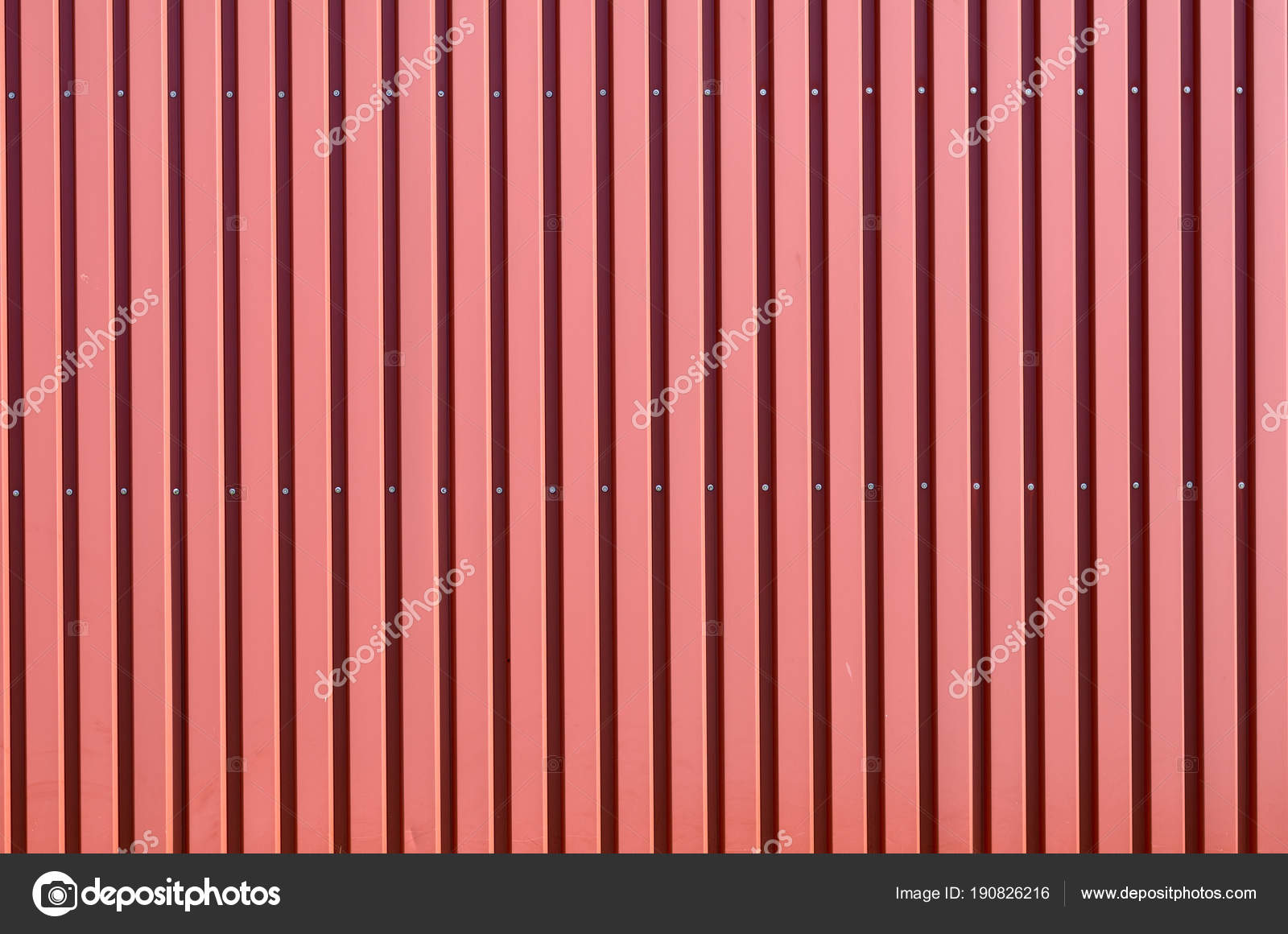 Red corrugated galvanised iron cladding Stock Photo by ©info ...