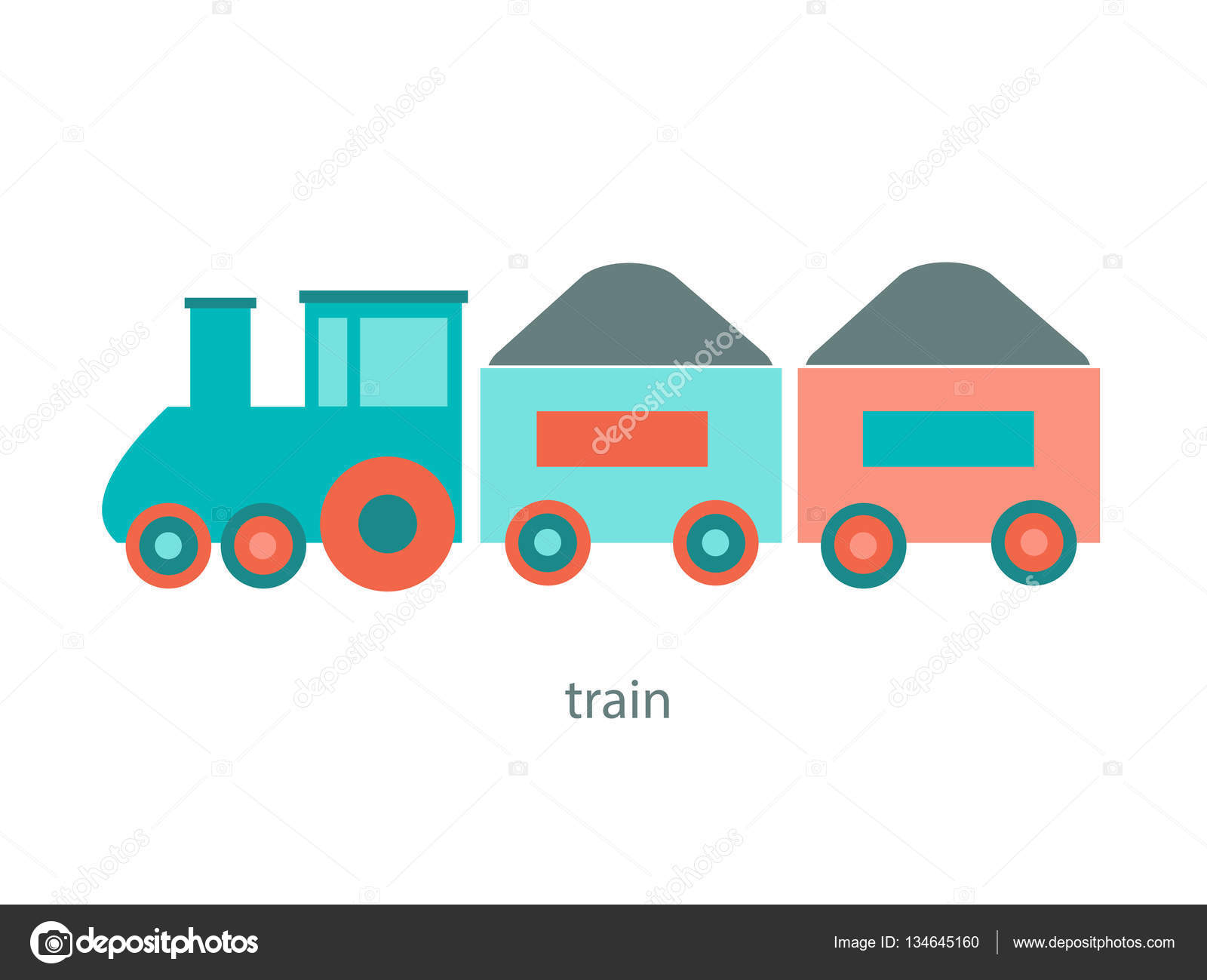 Toy train vector — Stock Vector © Ayake #134645160