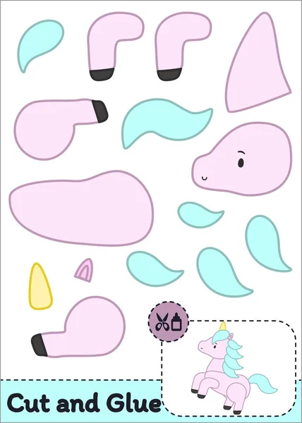 Cut Glue Worksheet Tyrannosaurus — Stock Vector © Ayake #361833796