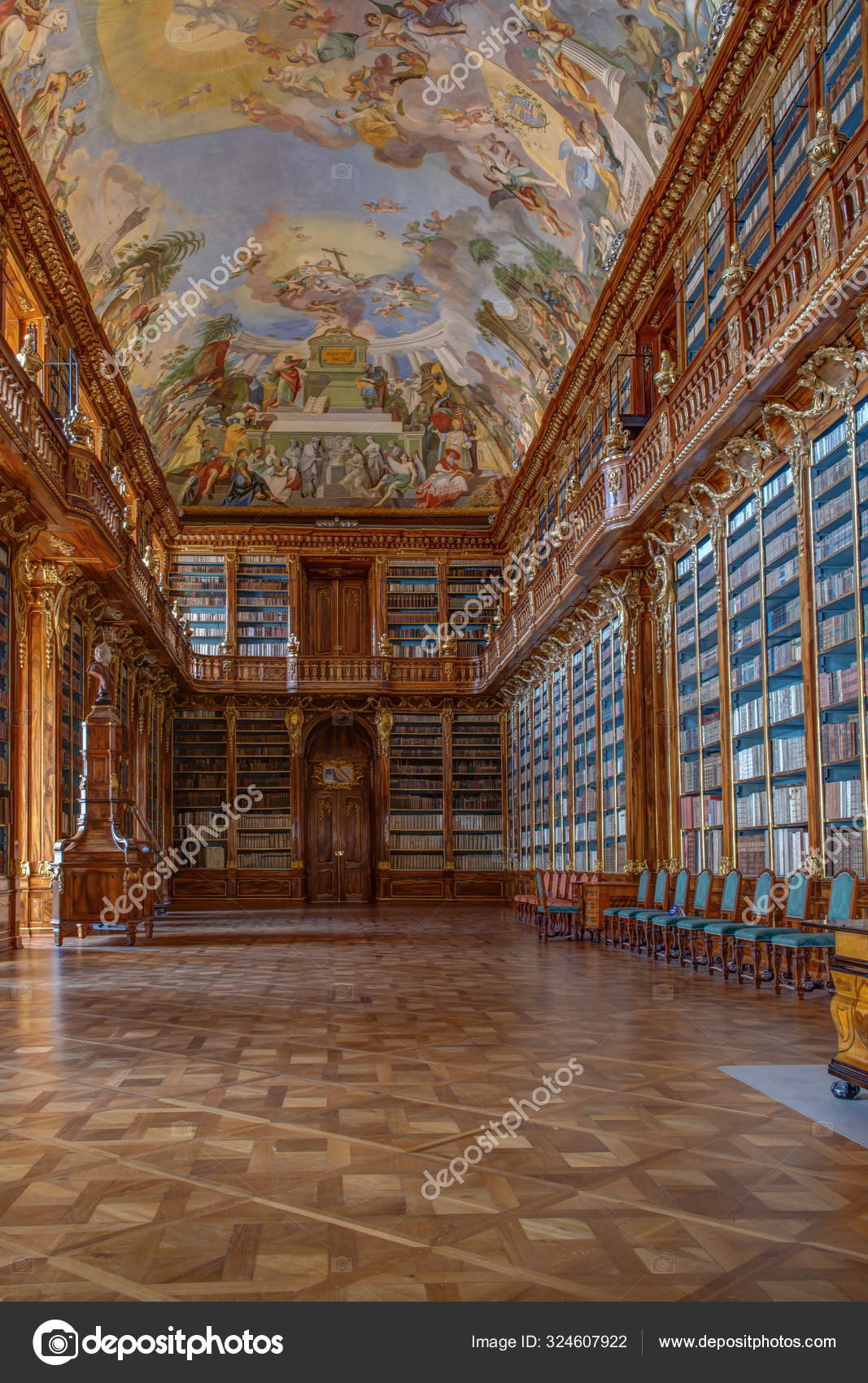 Library Premonstratensian Monastery Strahov One Most Valuable Best ...