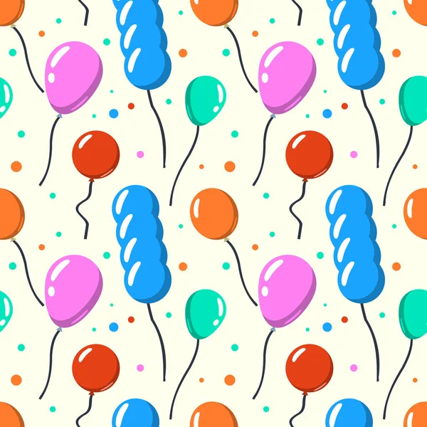 Party baloon seamless pattern. Cartoon balloons celebration white ...