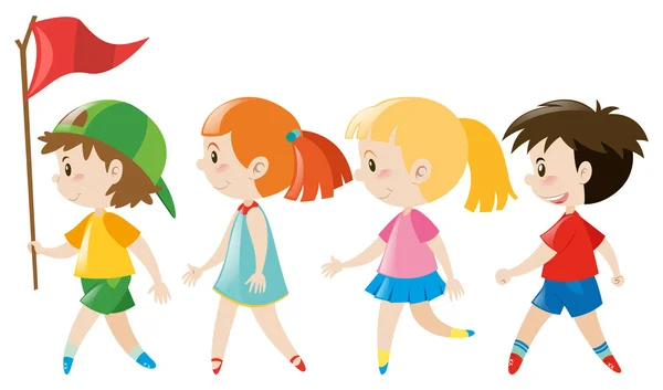 Vectores de stock de Niños marchando, ilustraciones de Niños marchando ...