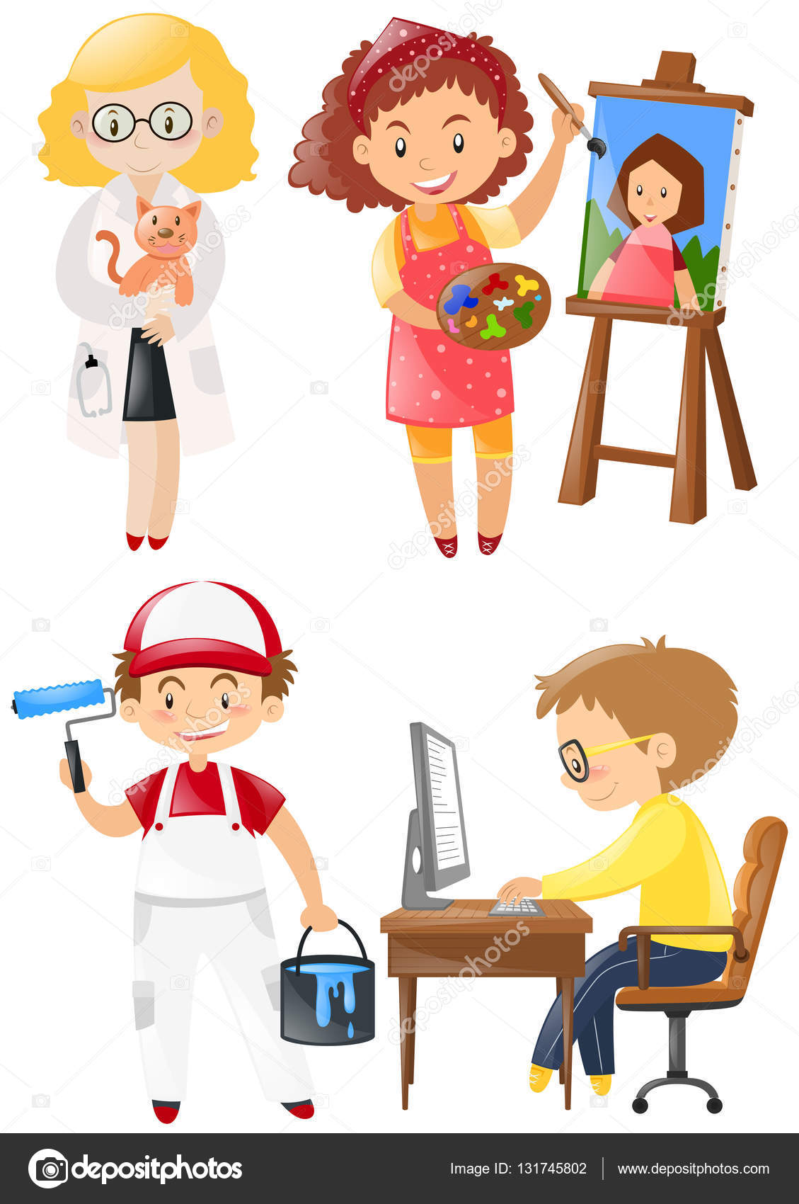 People doing different jobs — Stock Vector © brgfx #131745802 People doing different jobs — Stock Vector © brgfx #131745802
