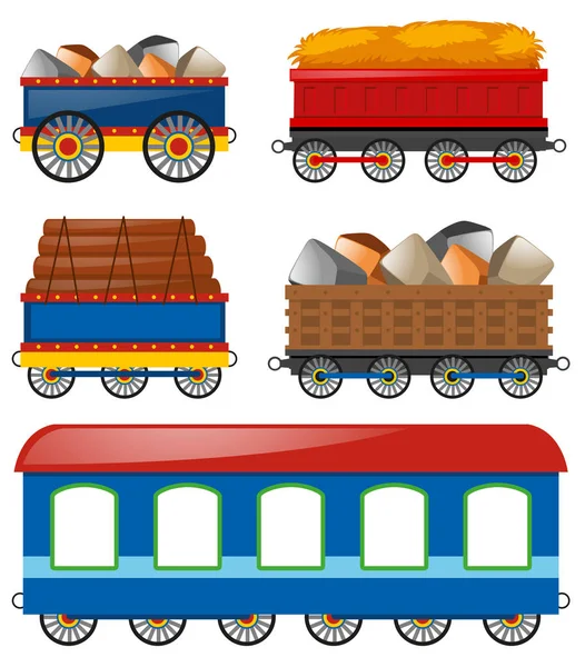 Train and carraige carts on white Stock Vector Image by ©brgfx #131745784