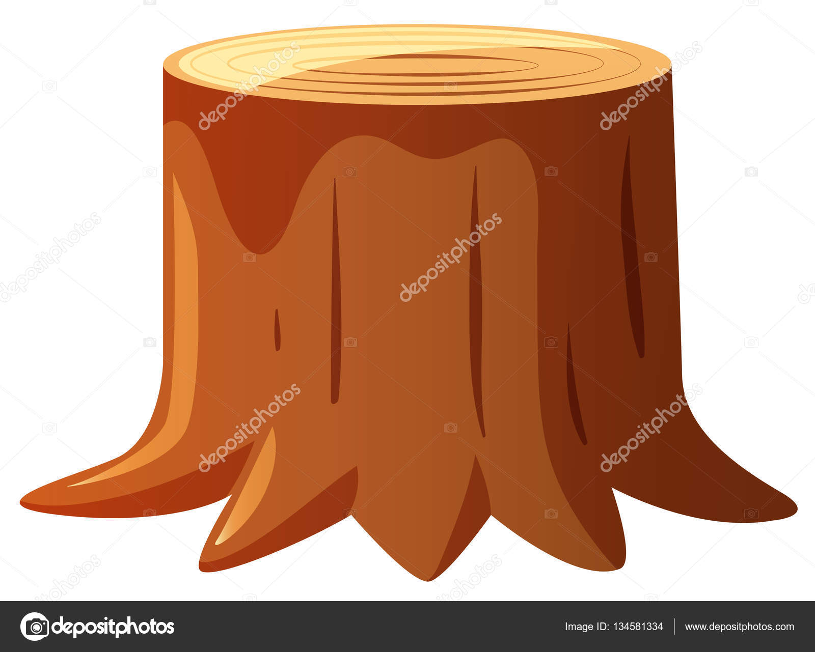 Brown wood stem on white background Stock Vector Image by ©brgfx #134581334
