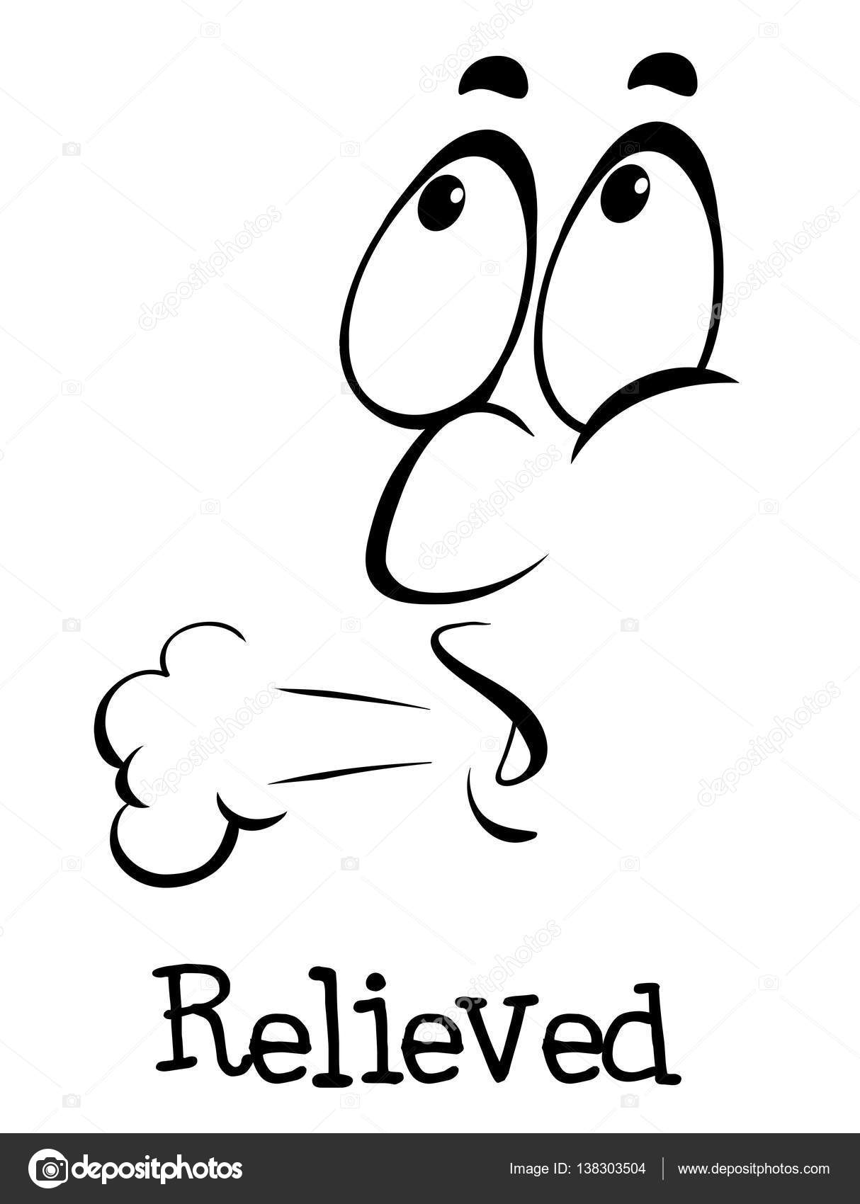 Emotional wordcard for relieved Stock Vector Image by ©brgfx #138303504