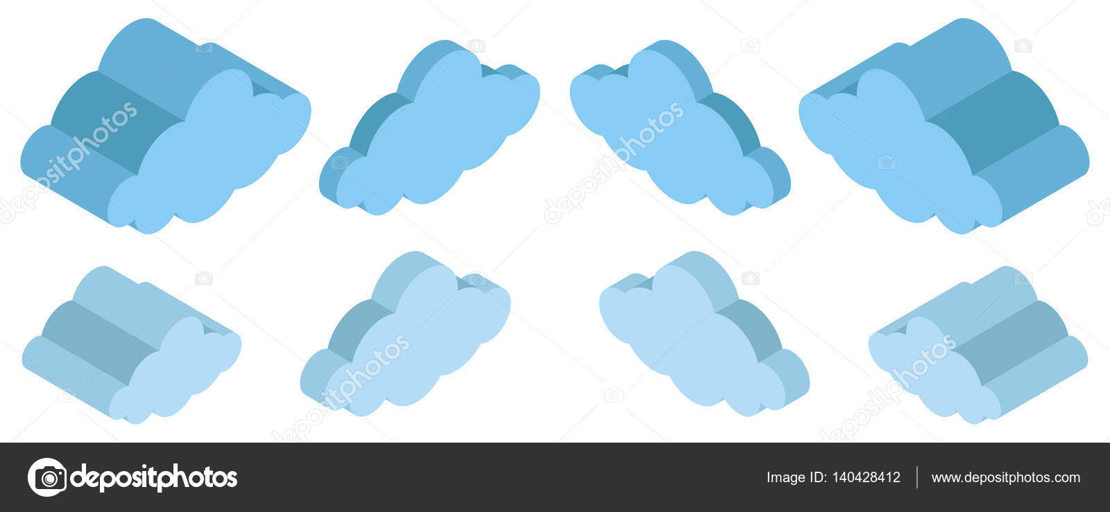 3D design for blue clouds Stock Vector by ©brgfx 140428412