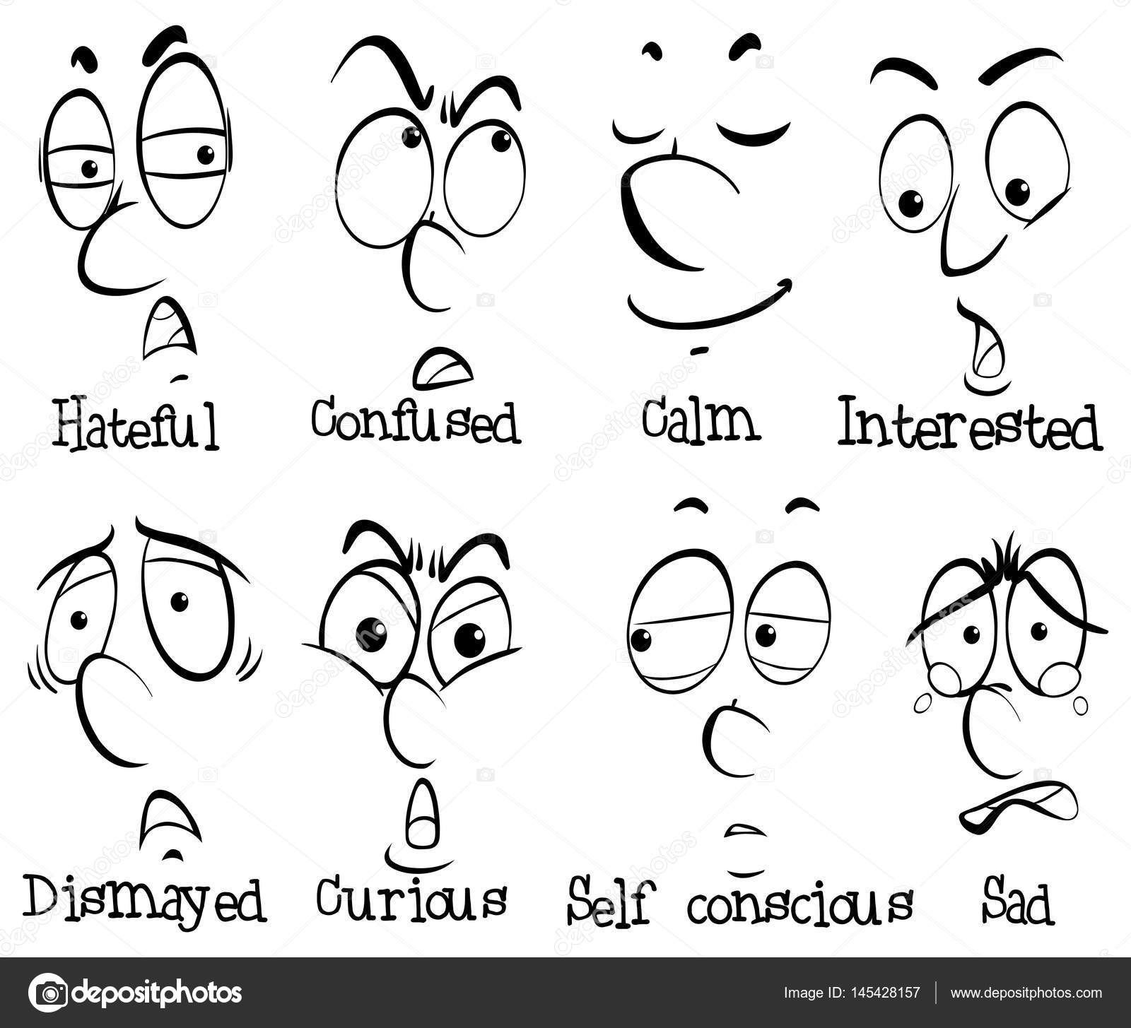 Confused Facial Expression Drawing