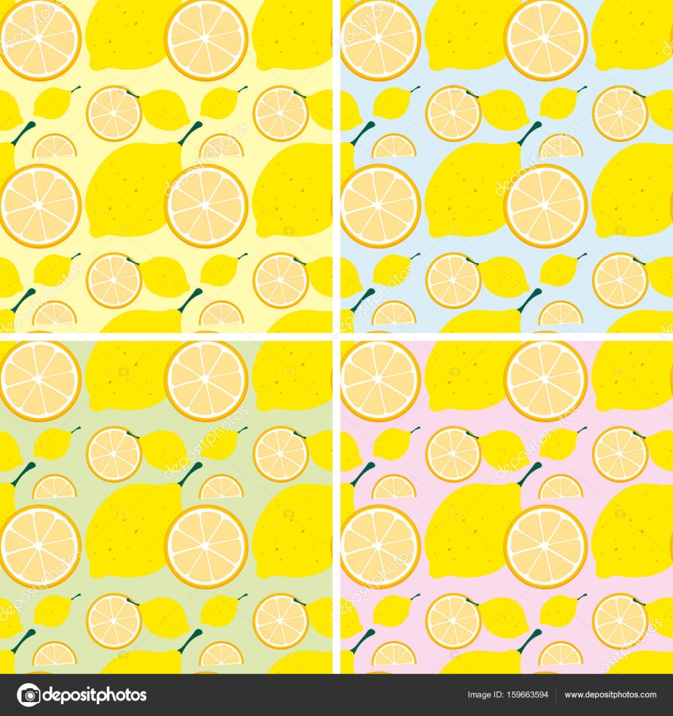 Seamless background design with fresh lemon Stock Vector by ©brgfx ...