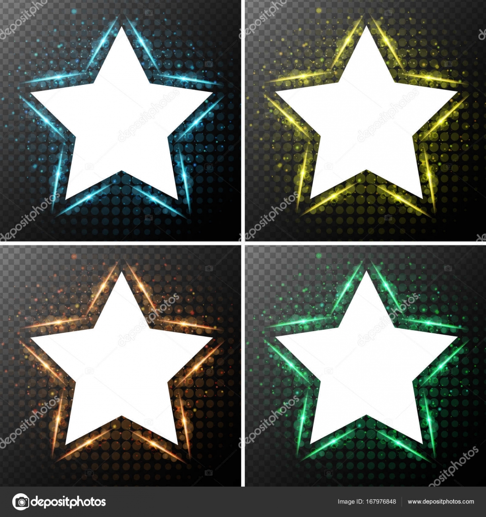 Star frames with light in background Stock Vector by ©brgfx 167976848