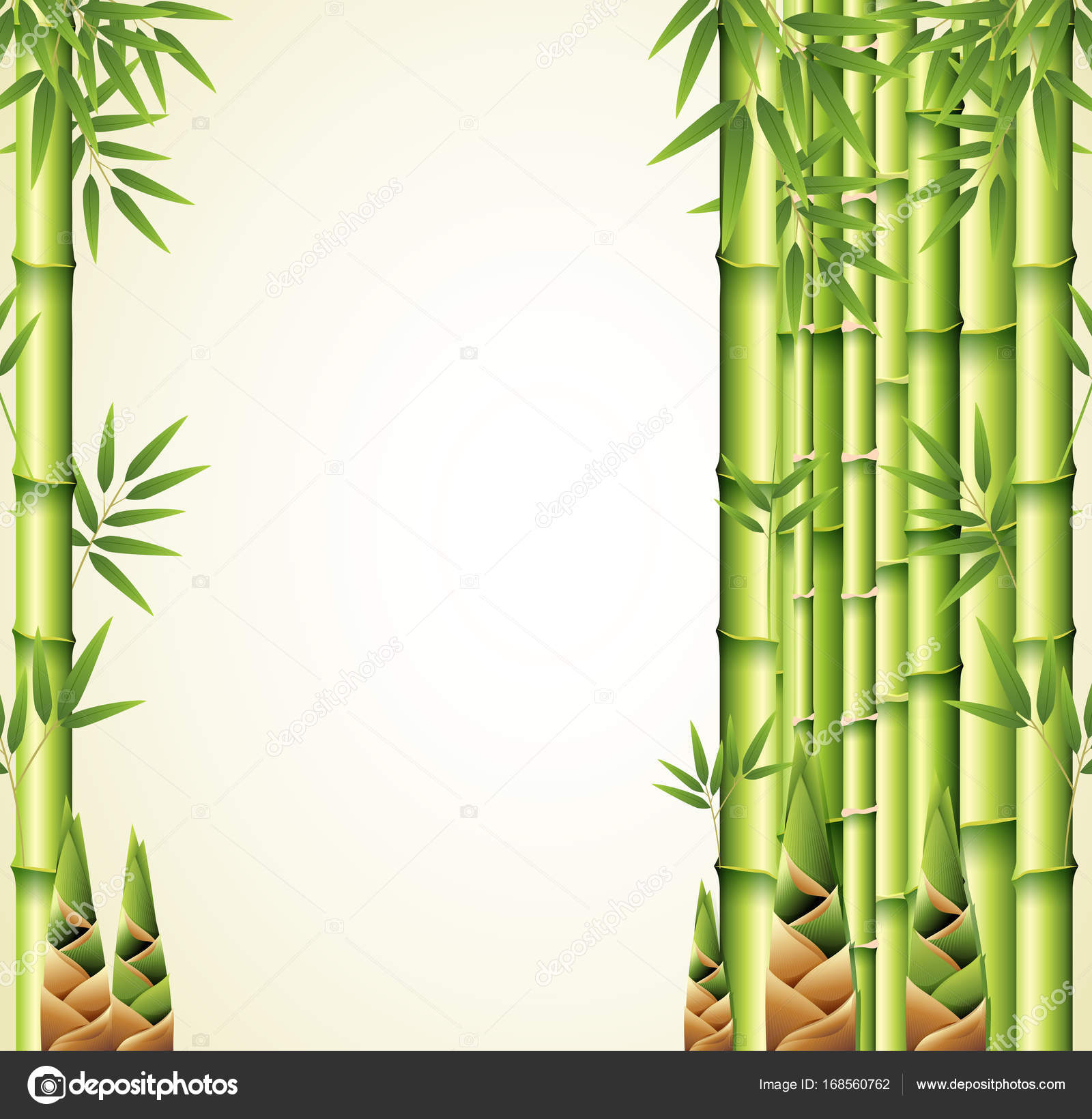 Background design with bamboo stems Stock Vector by ©brgfx 168560762