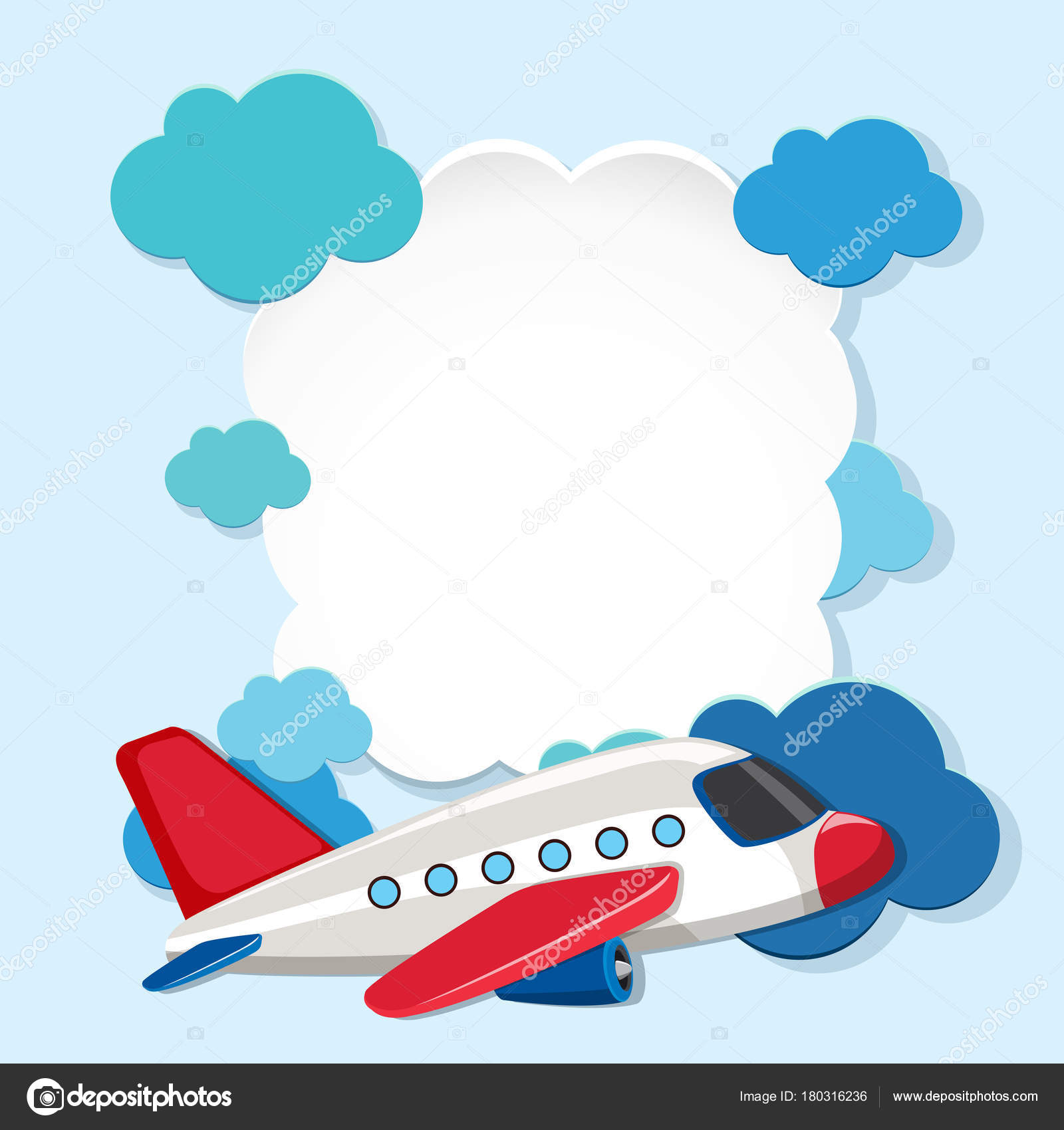 Border template with white airplane Stock Vector Image by ©brgfx #180316236