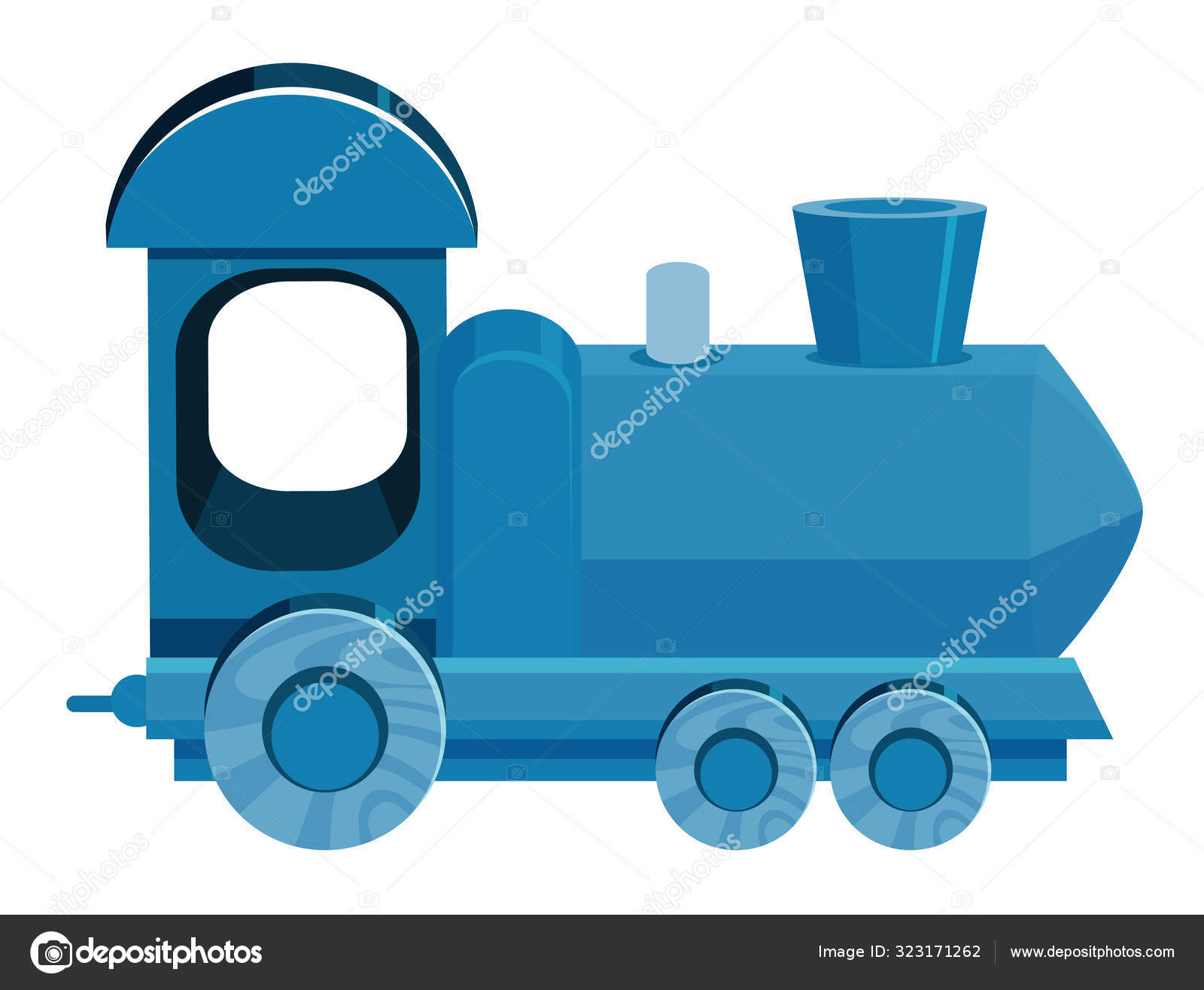 Single picture of train in blue color Stock Vector by ©brgfx 323171262