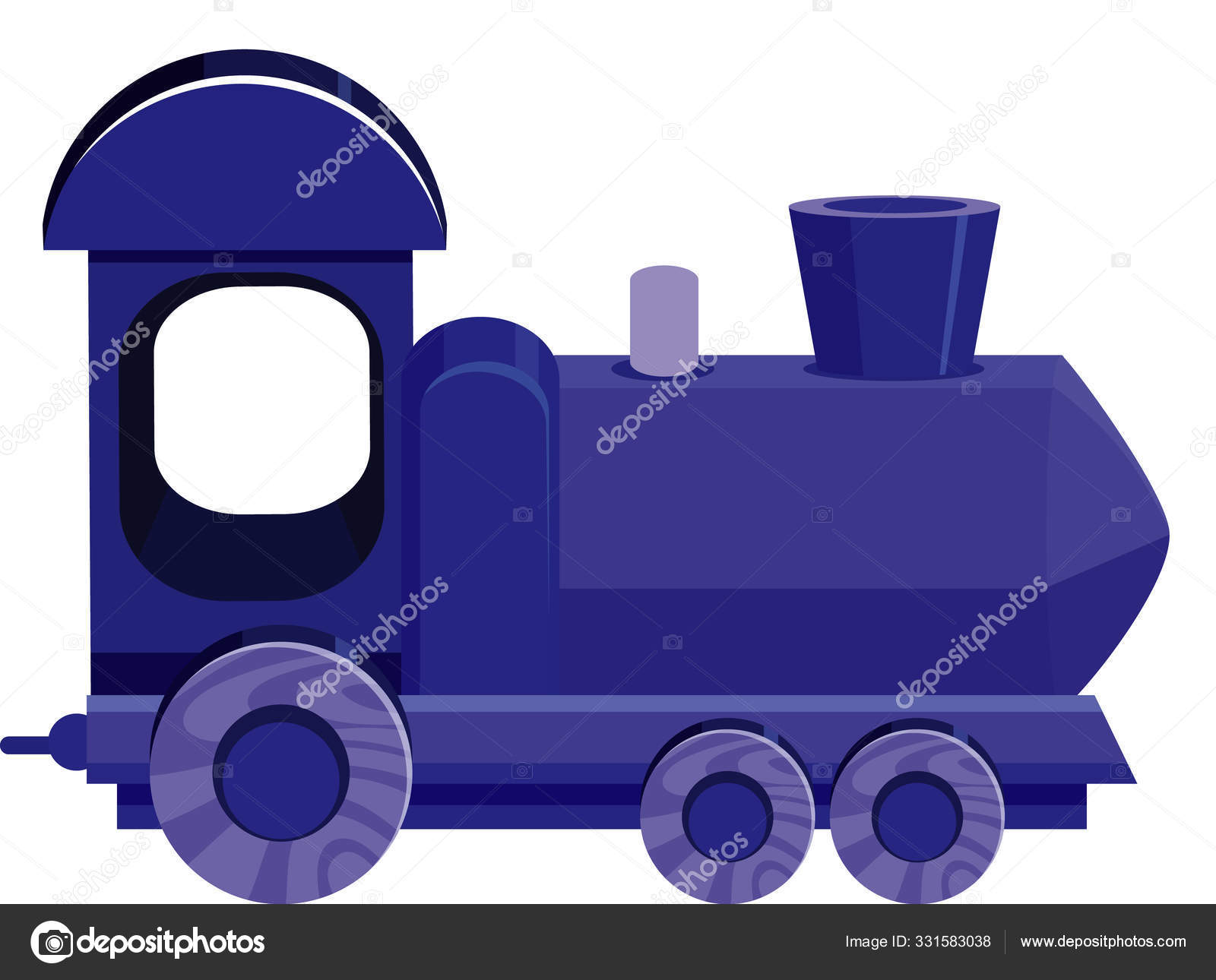 Imagem única do trem azul no fundo branco imagem vetorial de © brgfx ...