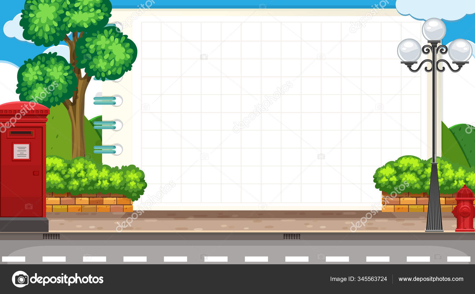 Border template with street background Stock Vector Image by ©brgfx ...